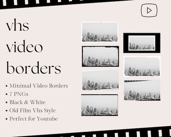 Minimal Vhs Youtube Video Frames Video Borders Youtube - Etsy