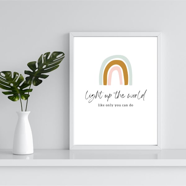You Light up the World Poster - Etsy