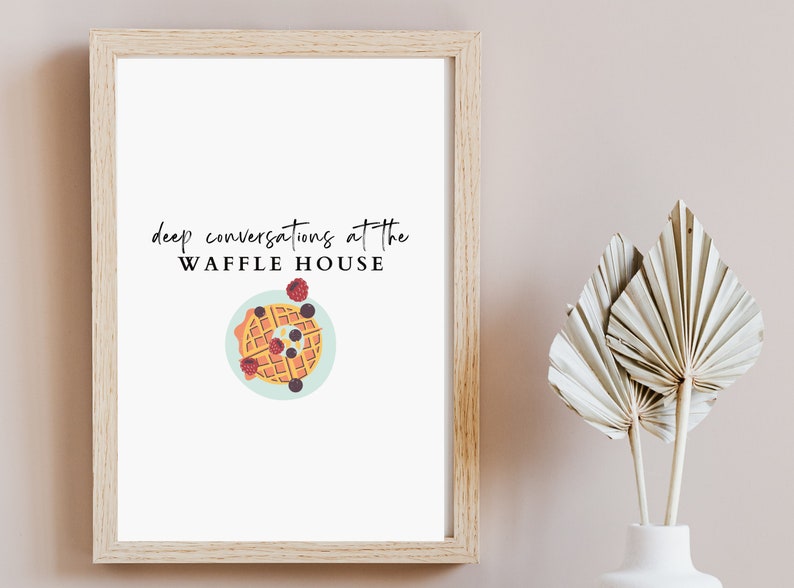 Waffle House - Song Lyric Poster | DIGITAL DOWNLOAD ONLY | "deep ...