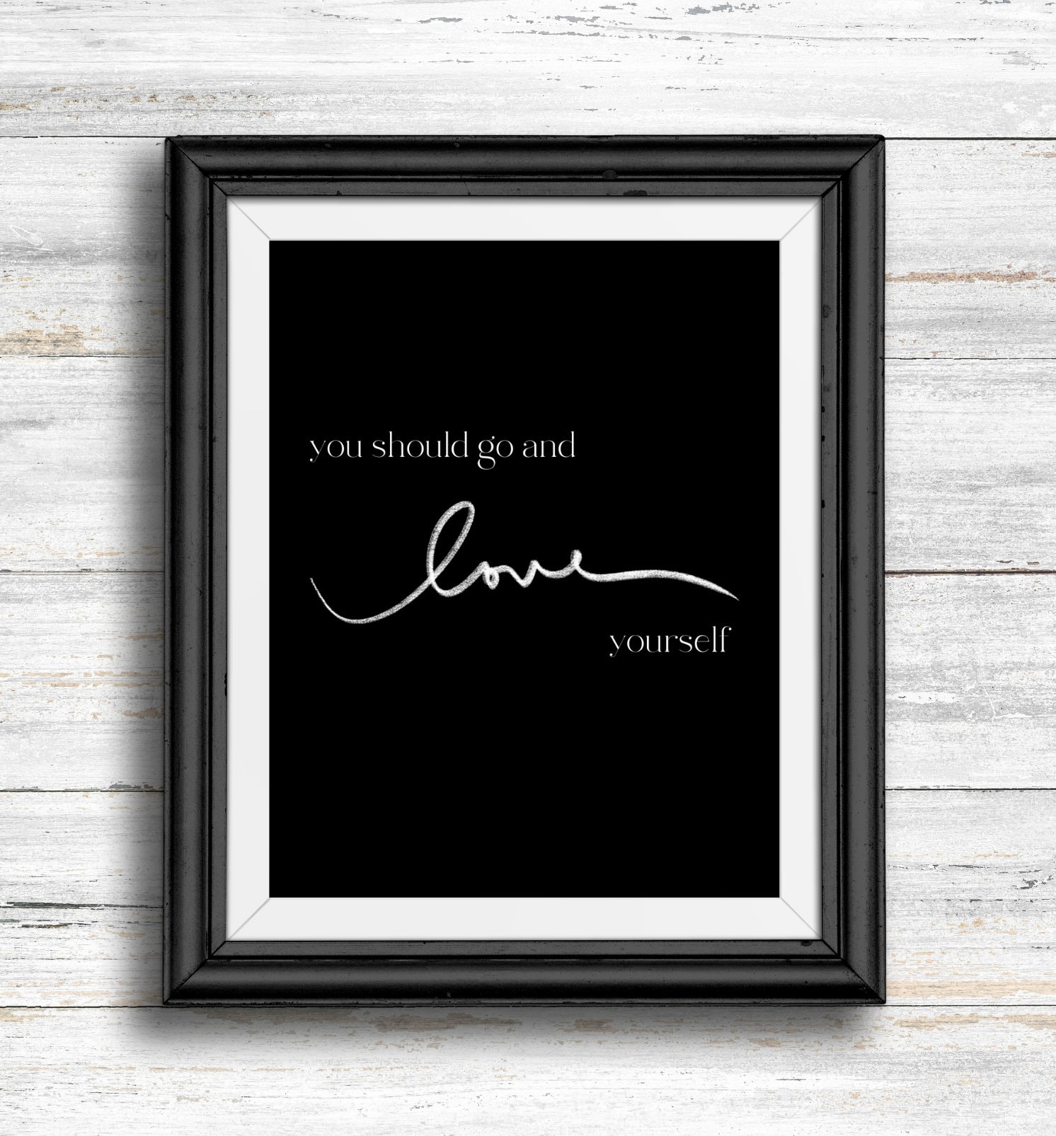 Love Yourself - Lyrics Song Quote | DIGITAL DOWNLOAD ONLY | Poster ...