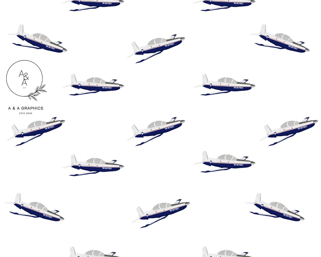 T6 Texan Seamless Pattern | Air Force Pattern | Digital Download File ...