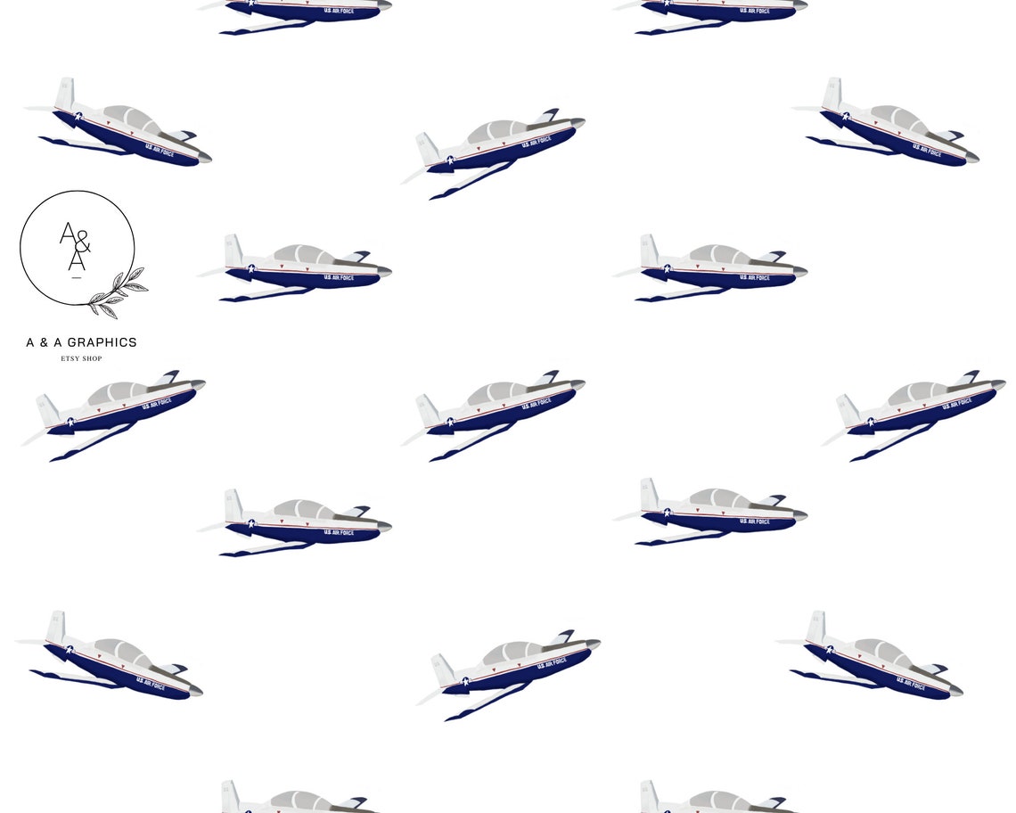 T6 Texan Seamless Pattern | Air Force Pattern | Digital Download File ...