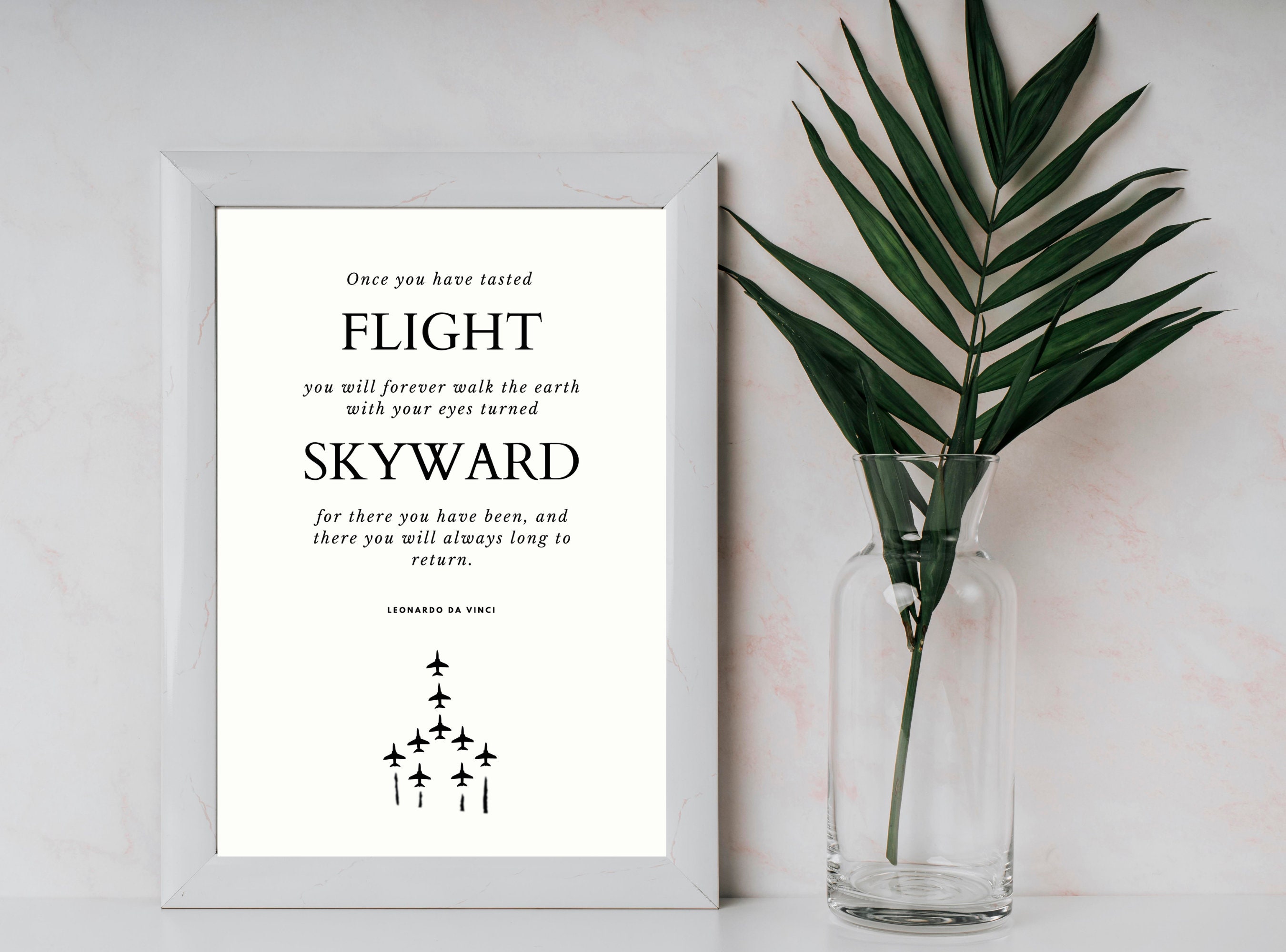 Aviation Quote "once You Have Tasted Flight" | DIGITAL DOWNLOAD | Pilot ...