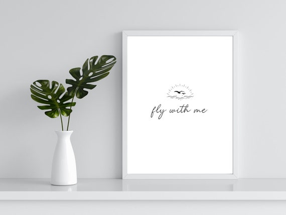 Fly With Me Song Lyrics Poster DIGITAL DOWNLOAD ONLY - Etsy