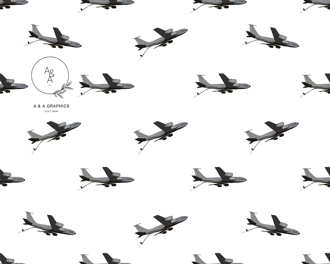 KC-135 Stratotanker Seamless Pattern | Air Force Pattern | Digital ...