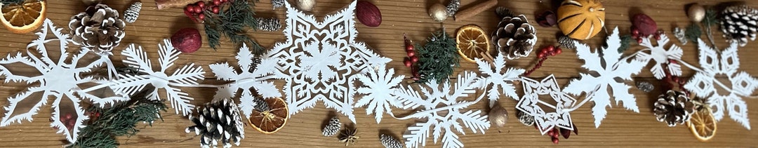 Paper Snowflake Christmas Tree Garland - Etsy