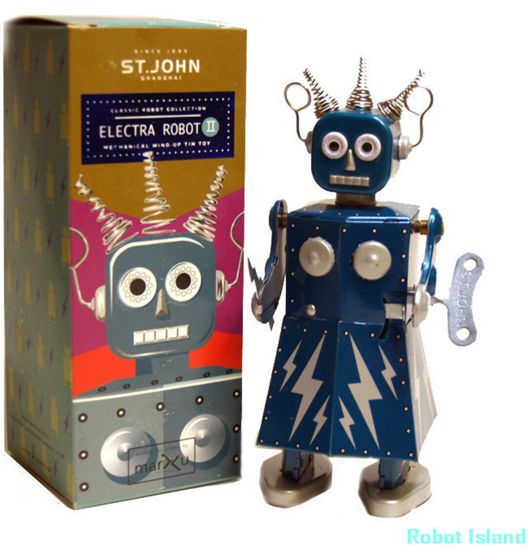 Electra Robot Maria Metropolis Windup Tin Toy St. John Marxu USA SELLER ...