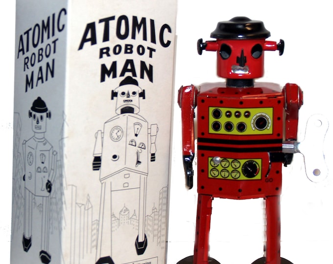 Atomic Robot Man Windup Tin Toy St. John Toys- USA SELLER - Etsy