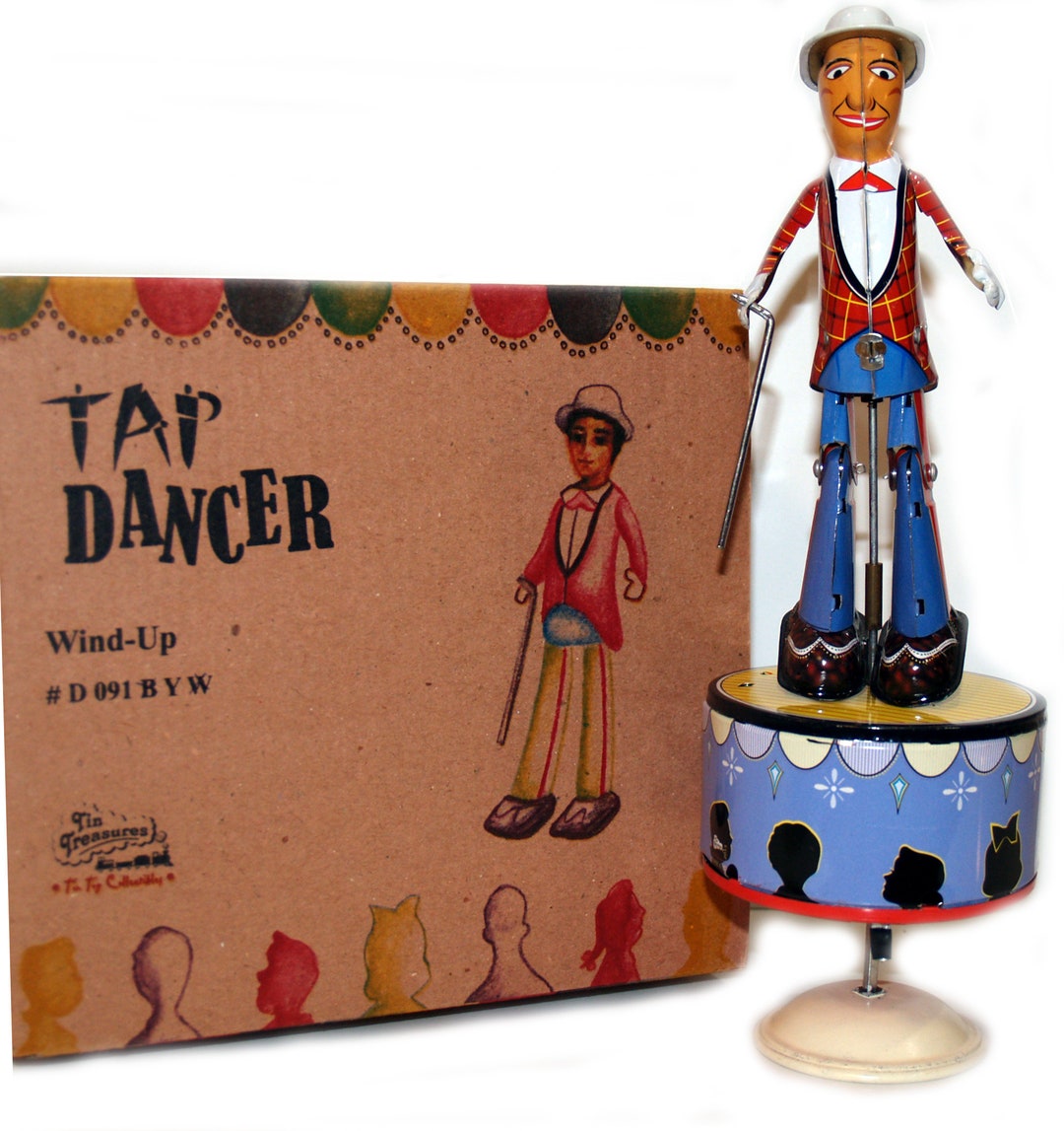 Tap Dancer Gene the Dancing Machine Tin Toy Windup Dancing Toy Vintage ...