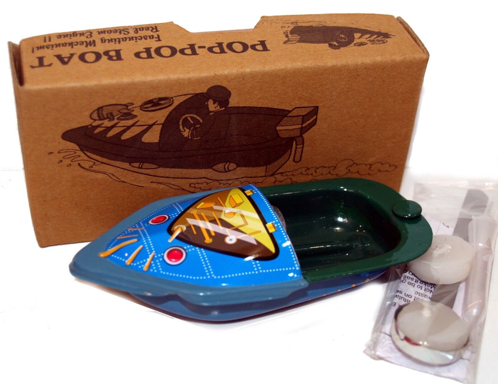 Atomic Tin Toy Put Put Boat Steam Boat Futuristic Robot Design - Etsy