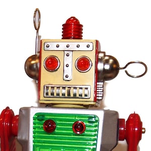 Chief Robot Man Tin Toy Battery Operated Action! - Etsy