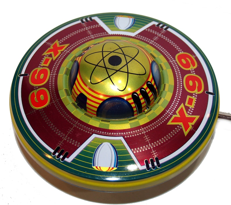 Flying Saucer UFO X-99 Mars Attacks Tin Toy Windup - Etsy