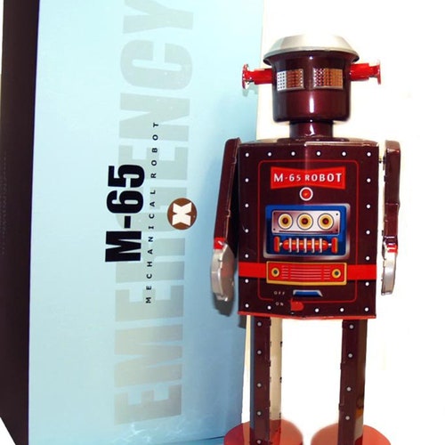 Atomic Robot Man Windup Tin Toy St. John Toys - Etsy