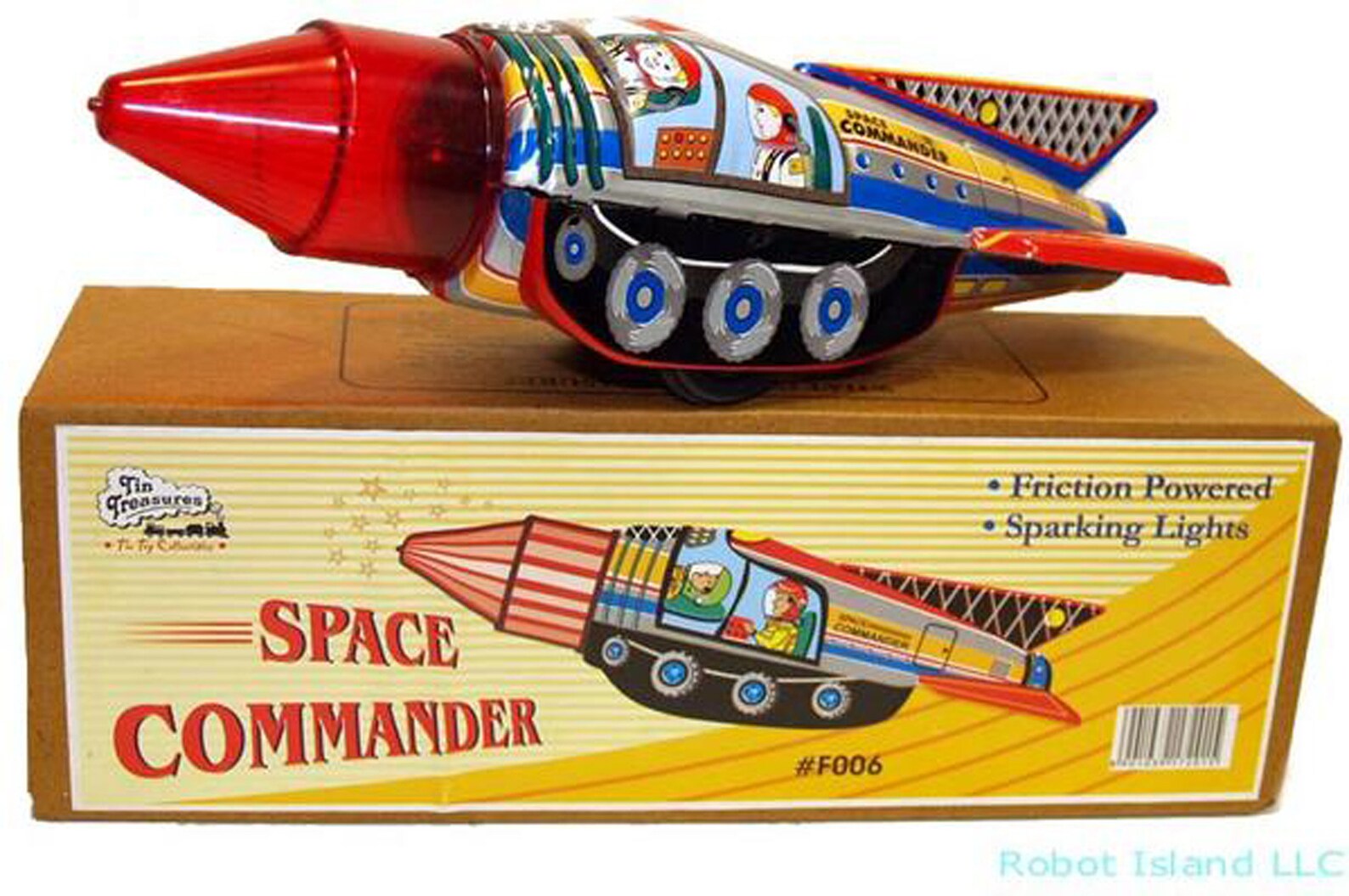 Tin Toy Rocket Space Toy Friction Power Vintage Style Toy - Etsy