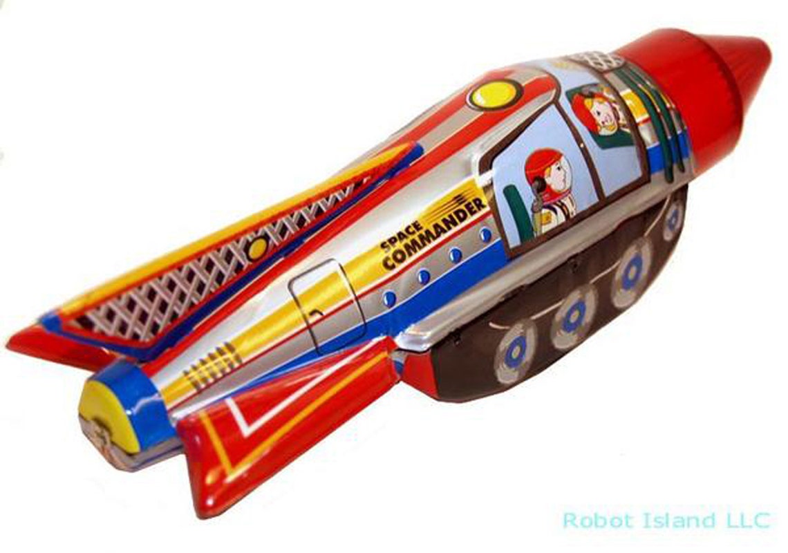 Tin Toy Rocket Space Toy Friction Power Vintage Style Toy - Etsy