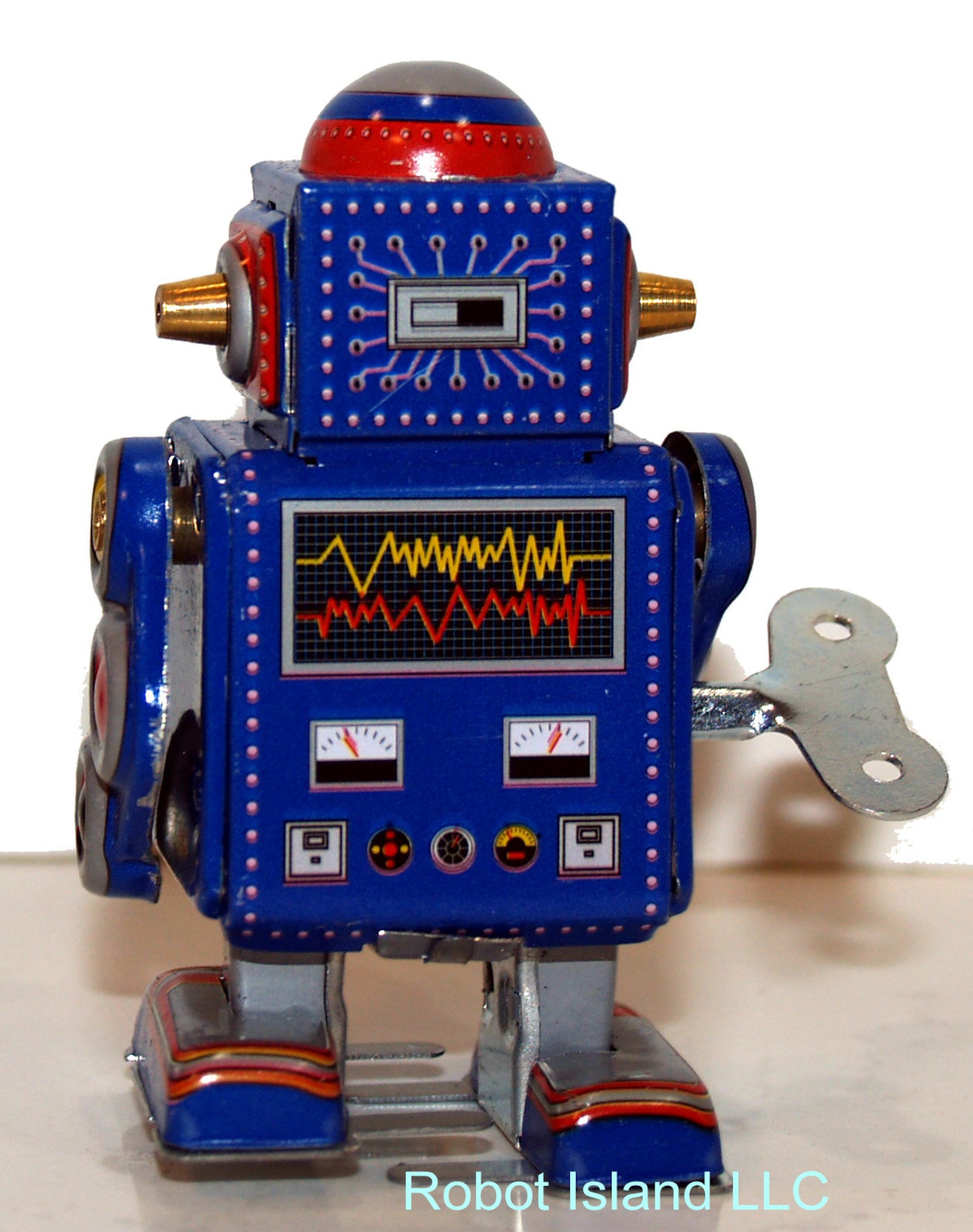 TIN TOY ROBOT Wind up Retro Collectible Robot Blue Edition - Etsy