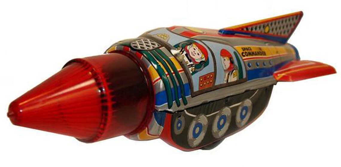 Tin Toy Rocket Space Toy Friction Power Vintage Style Toy SALE! - Etsy