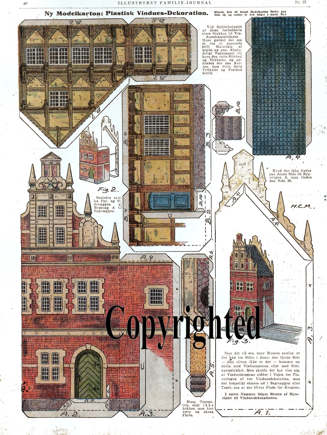 Early 1900's Paper Toy Village Diorama, 4x PRINTABLE SHEETS to Assemble ...