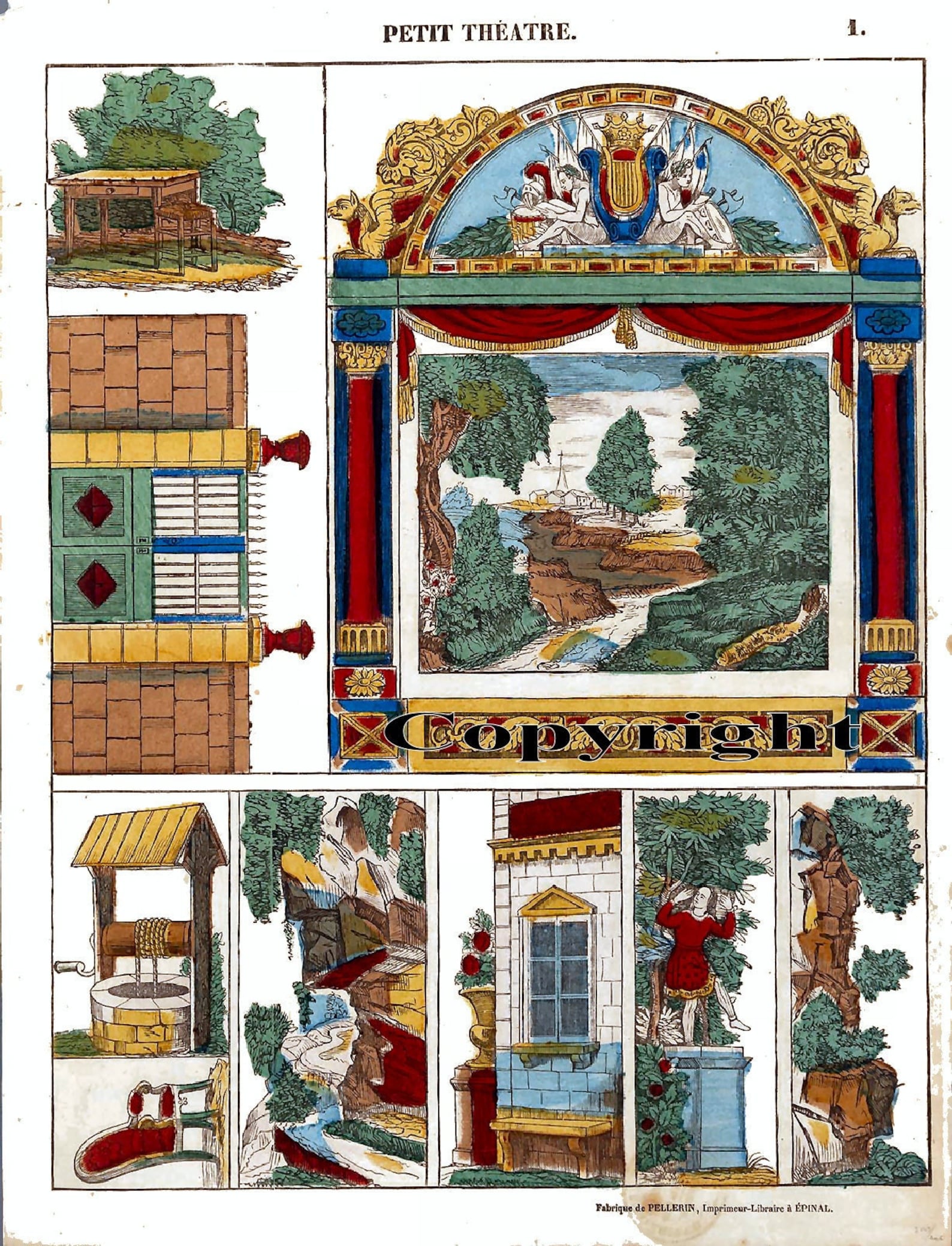 Antique 'petit Theatre' Paper Toy Theatre Diorama - Printable to Cut ...