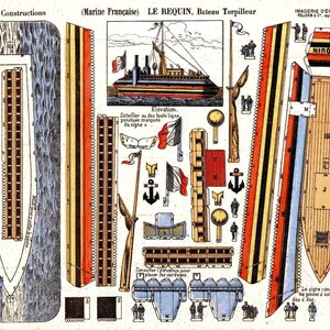 TRANSPORT - 125 Printable Antique Paper Toy Cut-out Images - Ships ...