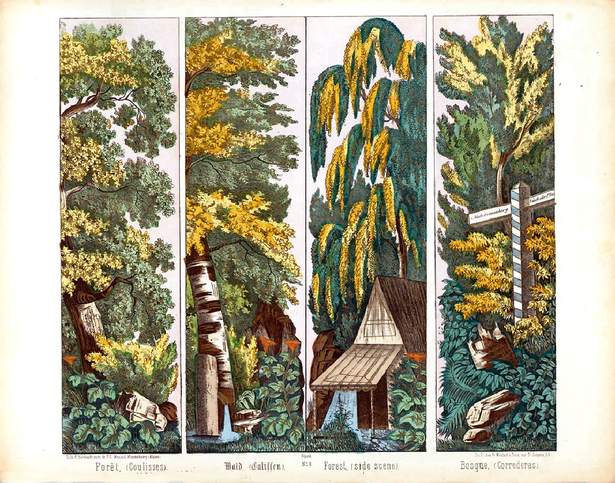 100 Assorted Antique Paper Toy Theatre SIDE SCENE Sheets of - Etsy