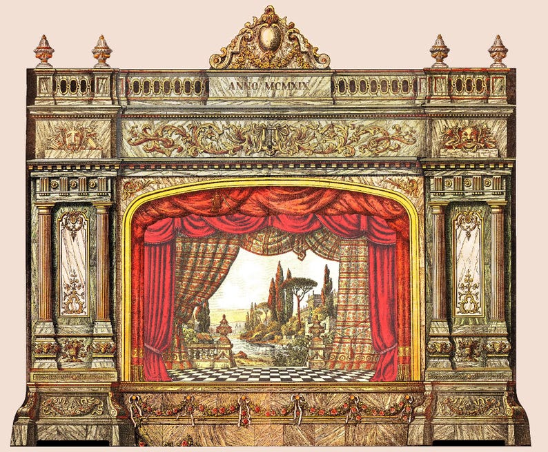160+ PROSCENIUMS/STAGE FRONTS - Hi-res Printable Cut-out Toy Theatre ...