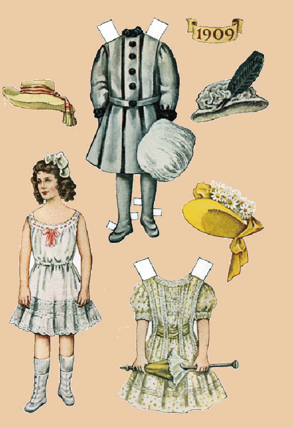 Print Thousands of VINTAGE PAPER DOLLS 1000s Restored Printable Page ...