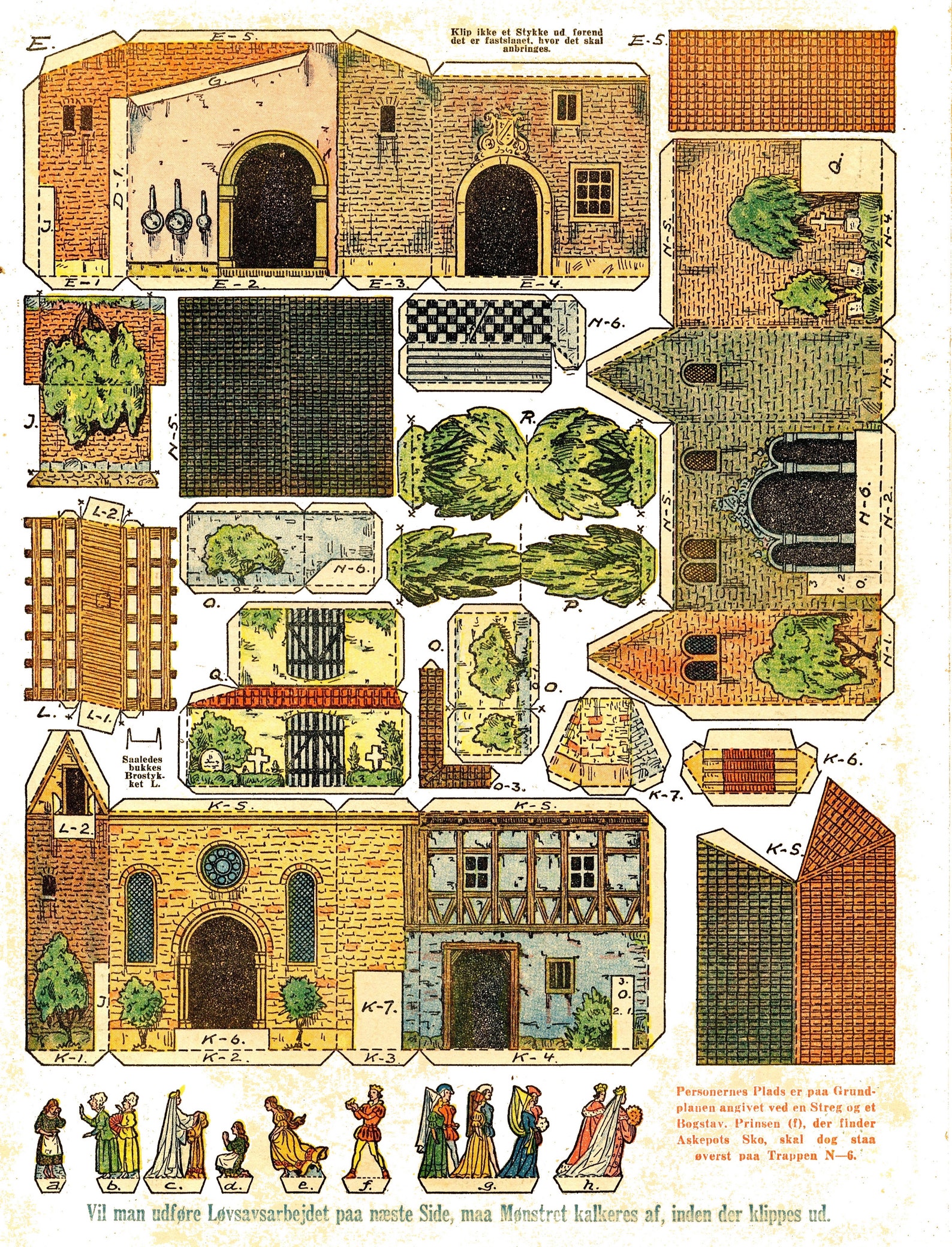 Antique Paper Toy Village Diorama, 3x PRINTABLE SHEETS to Cut ...