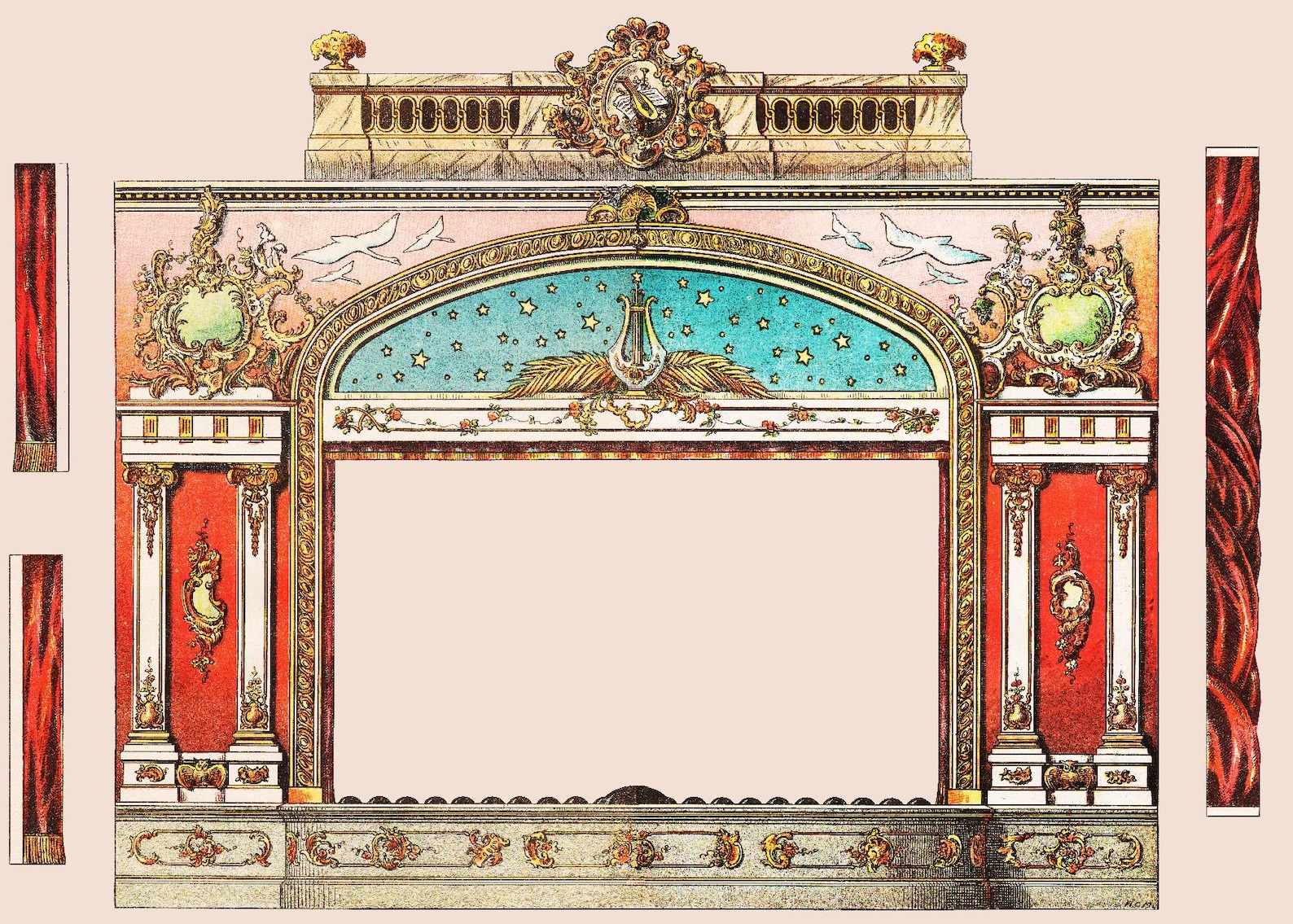 160+ PROSCENIUMS/STAGE FRONTS - Hi-res Printable Cut-out Toy Theatre ...