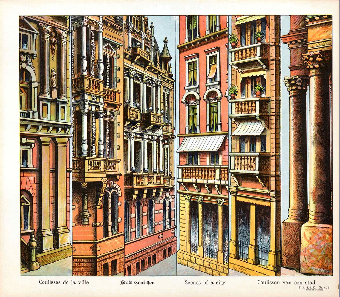 100 Assorted Antique Paper Toy Theatre SIDE SCENE Sheets of - Etsy