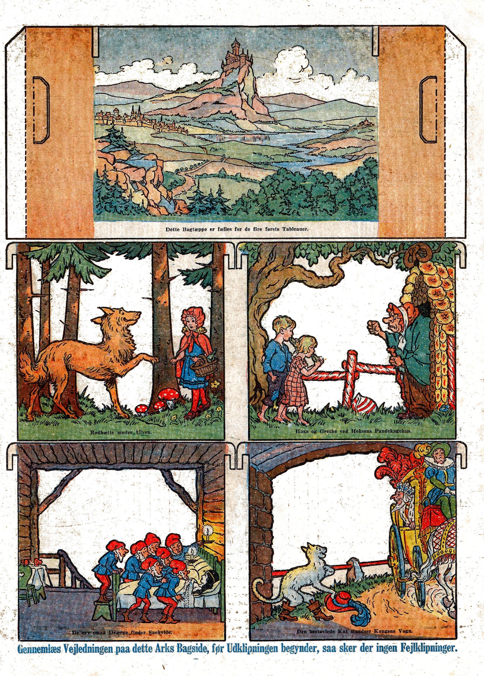 Antique 'theatre Scenes' Paper Toy Theatre 3-sheet Printables Set to ...