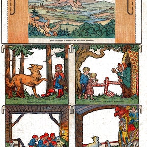 Antique 'theatre Scenes' Paper Toy Theatre 3-sheet Printables Set to ...