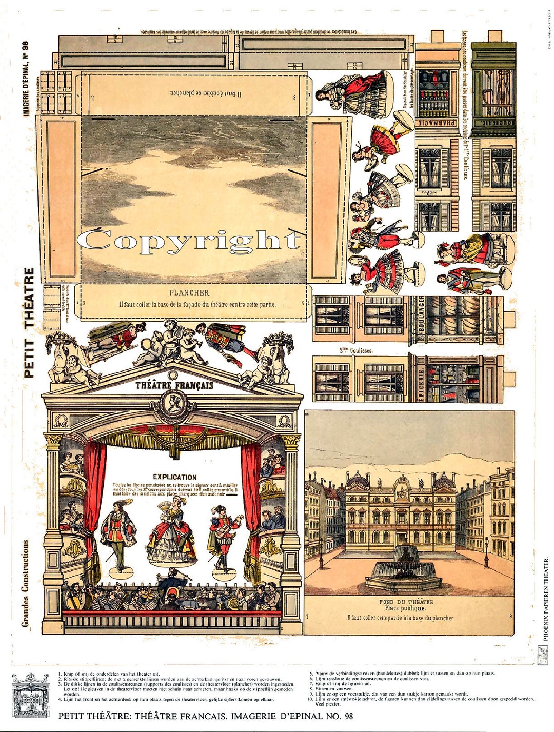 Antique 'petit Theatre' Paper Toy Theatre Diorama (#2) - Printable ...