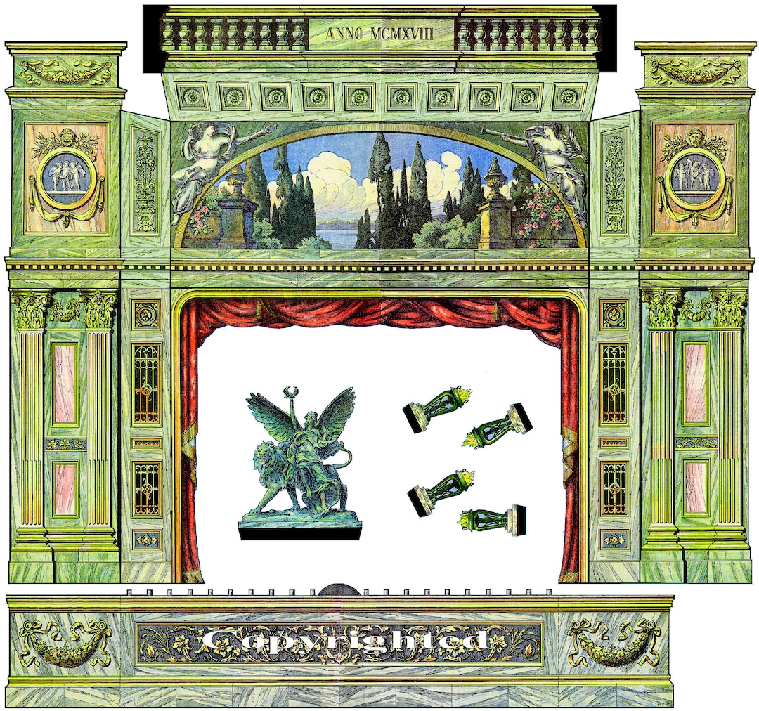 Antique Paper Toy Theatre Diorama PRINTABLE SHEET to Cut & Assemble ...