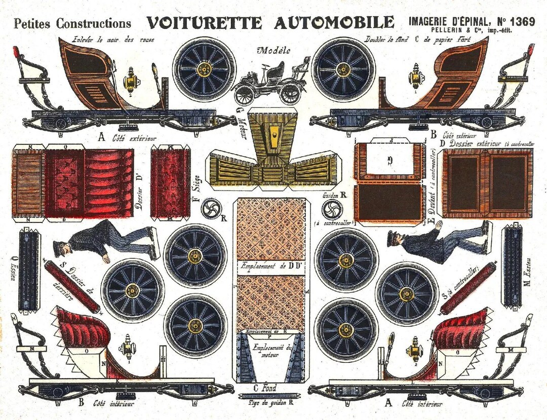 TRANSPORT - 125 Printable Antique Paper Toy Cut-out Images - Ships ...