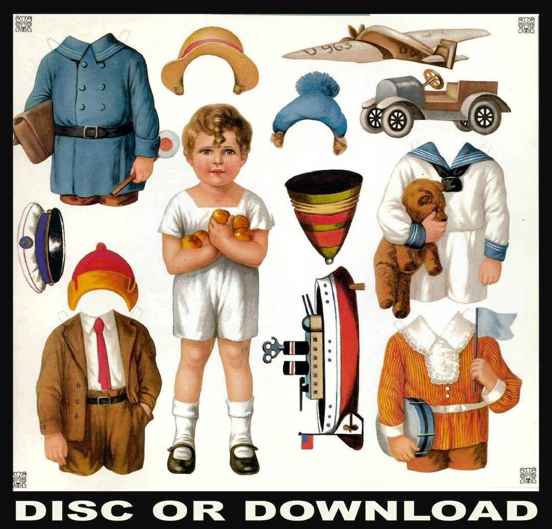 Print Thousands of VINTAGE PAPER DOLLS - 1000s Restored Printable Page ...