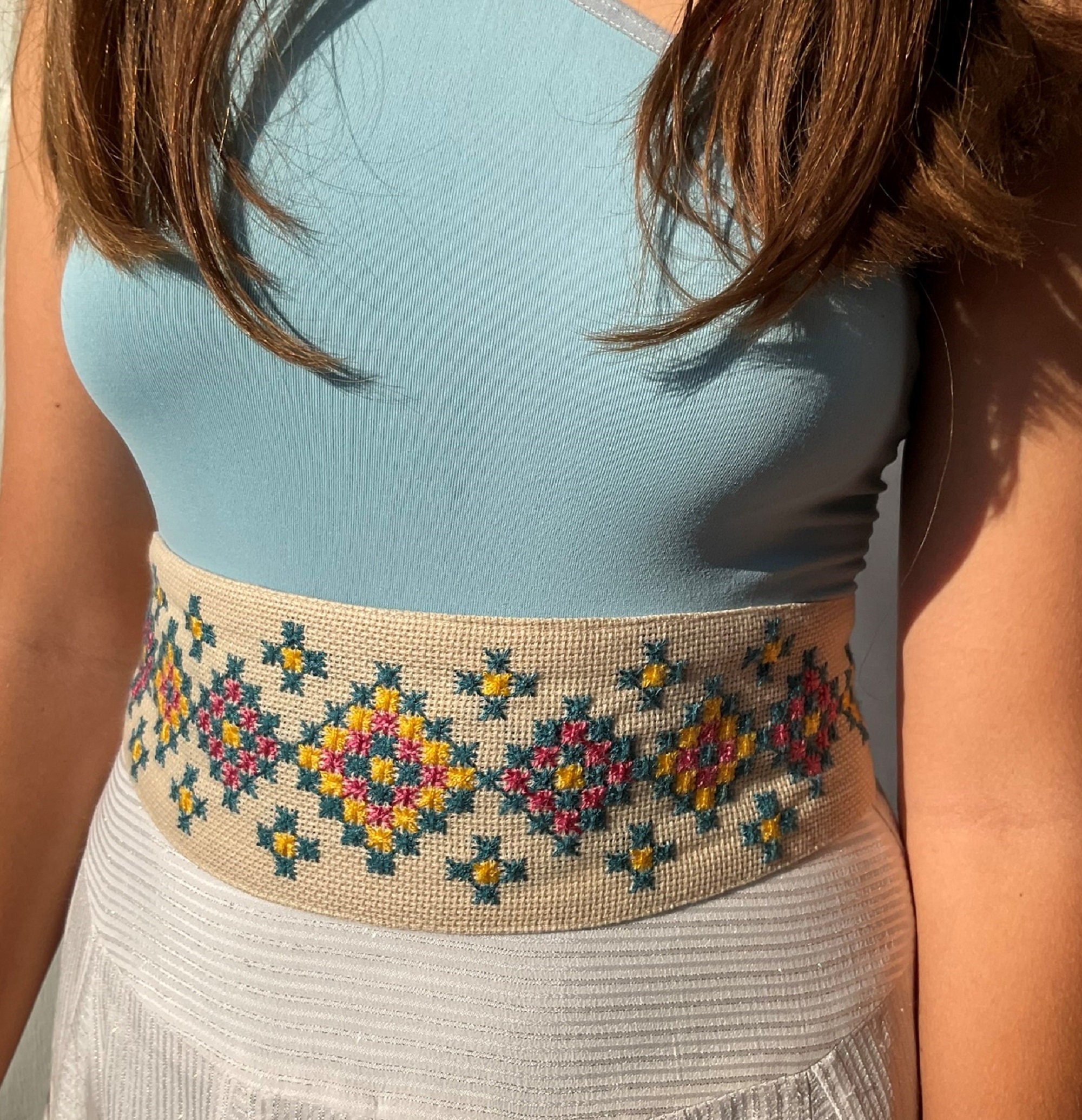 Embroidered Belt, Turkish Embroidery Belts, Cotton Belt, Ethnic Organic ...