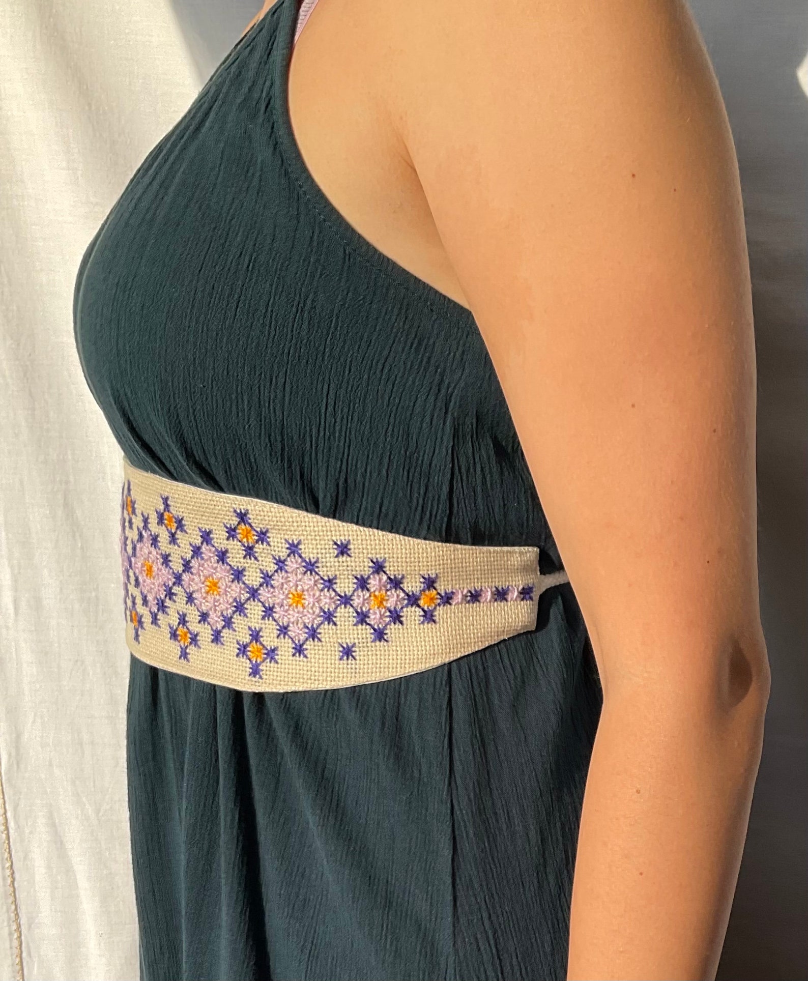 Embroidered Belt, Turkish Embroidery Belts, Cotton Belt, Ethnic Organic ...