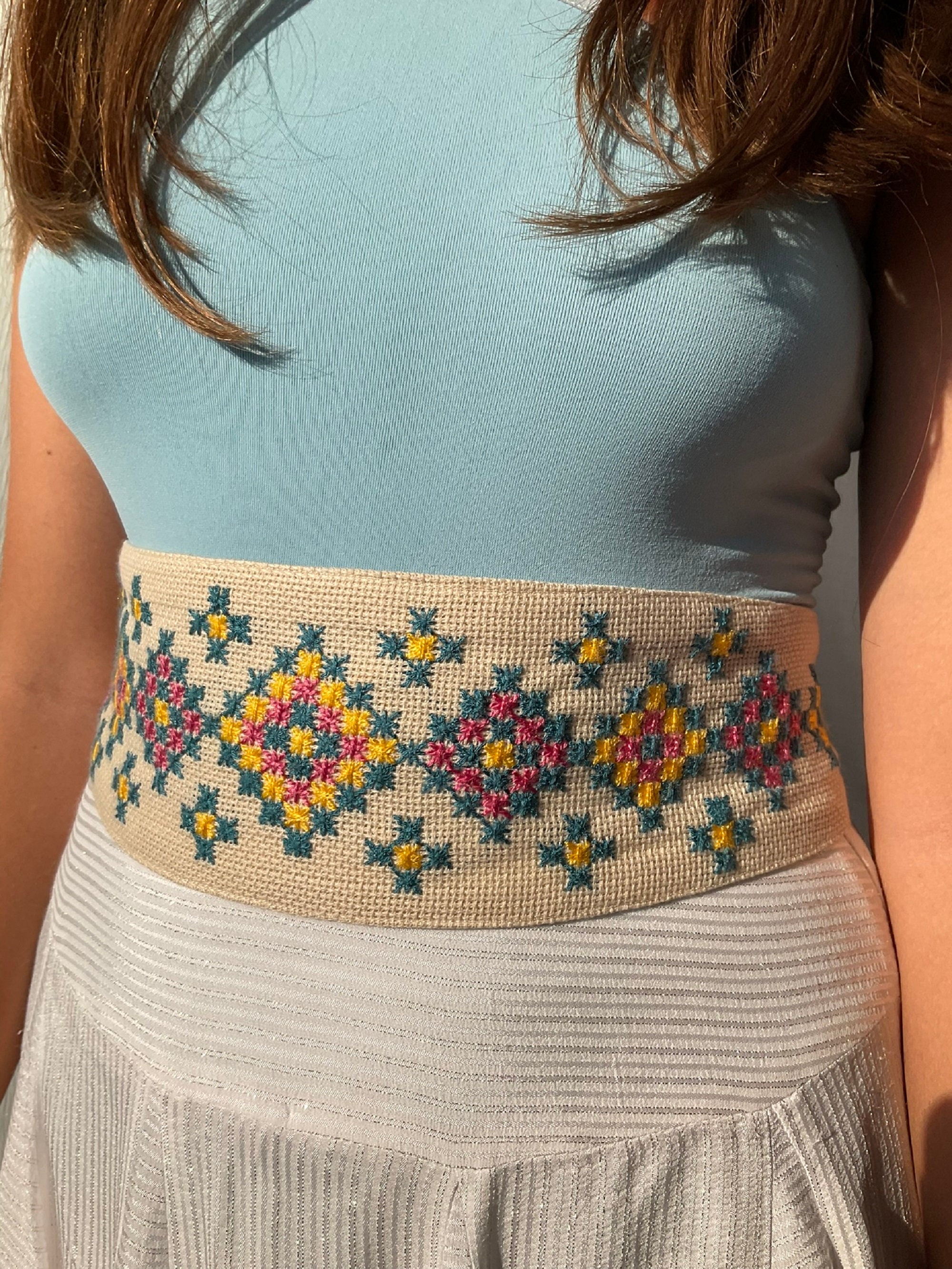 Embroidered Belt, Turkish Embroidery Belts, Cotton Belt, Ethnic Organic ...