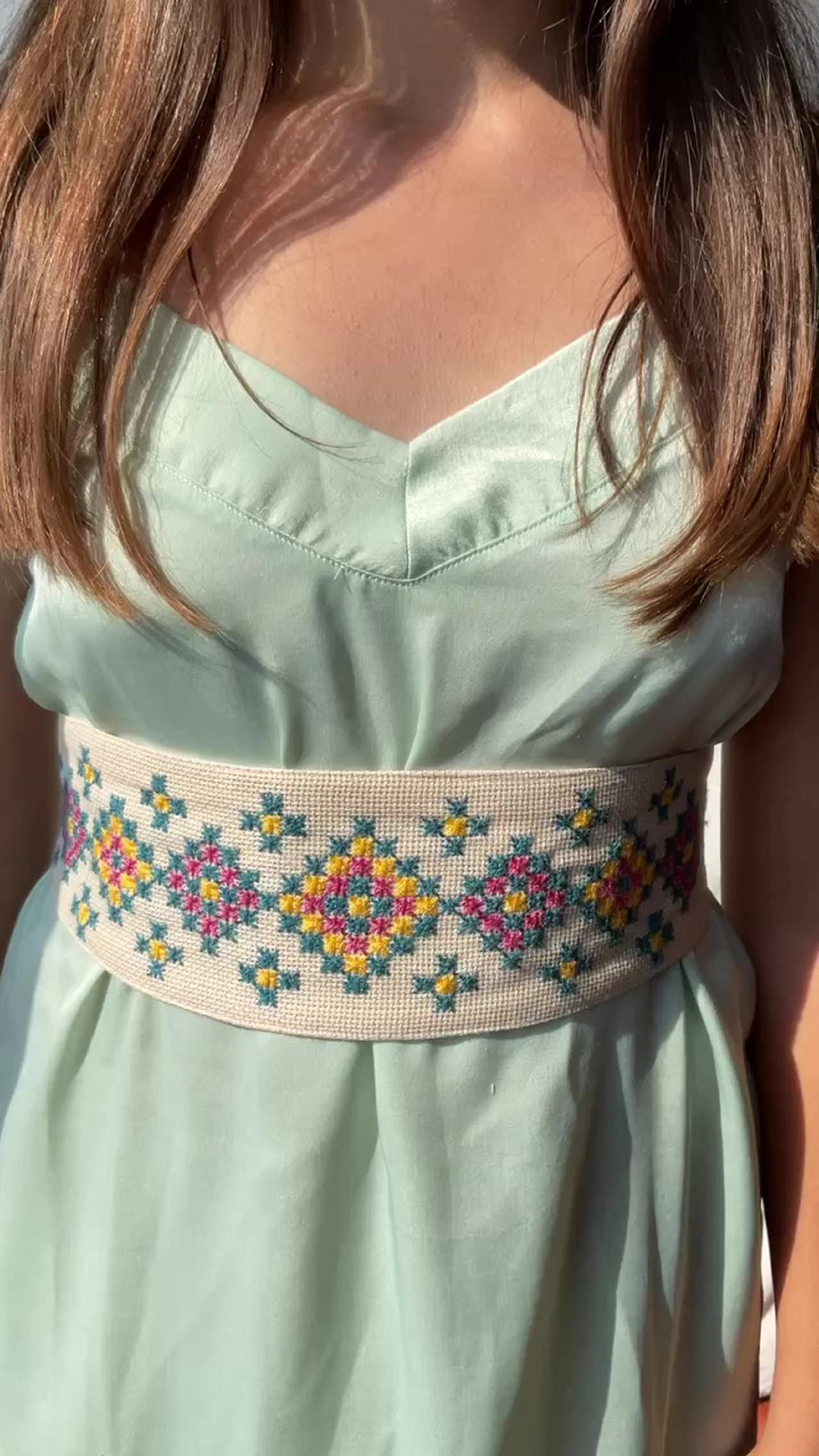 Embroidered Belt, Turkish Embroidery Belts, Cotton Belt, Ethnic Organic ...