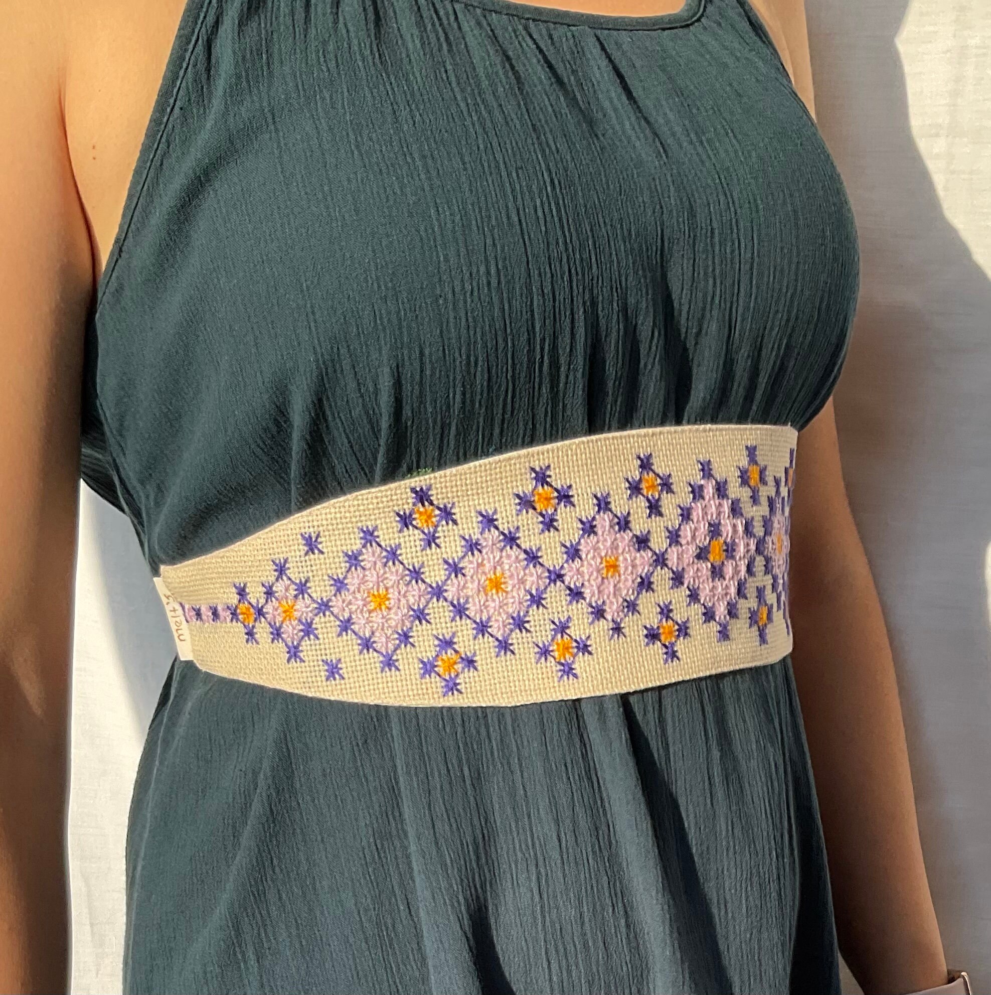 Embroidered Belt, Turkish Embroidery Belts, Cotton Belt, Ethnic Organic ...