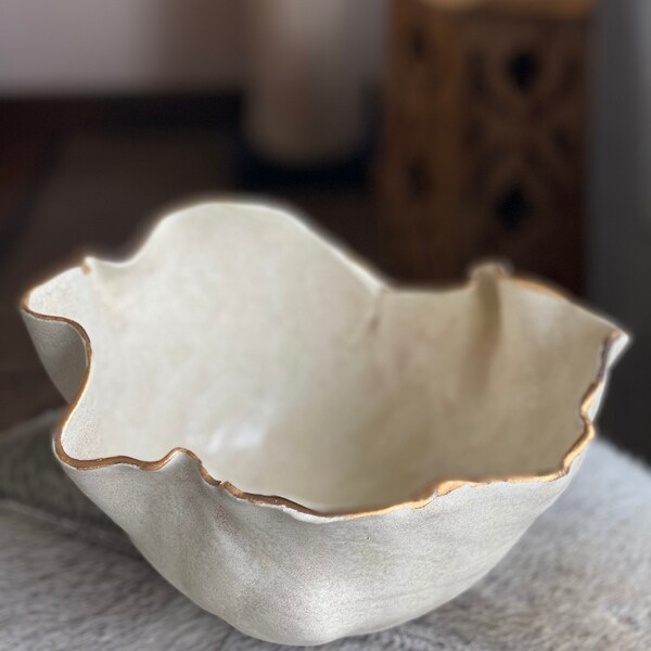 Gold Rim Bowl - Etsy