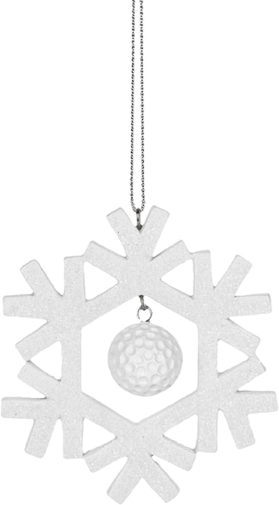Ganz Snowflake Golf Ornament, Polyresin, 3.25 Inches Width, 3.63 Inches ...
