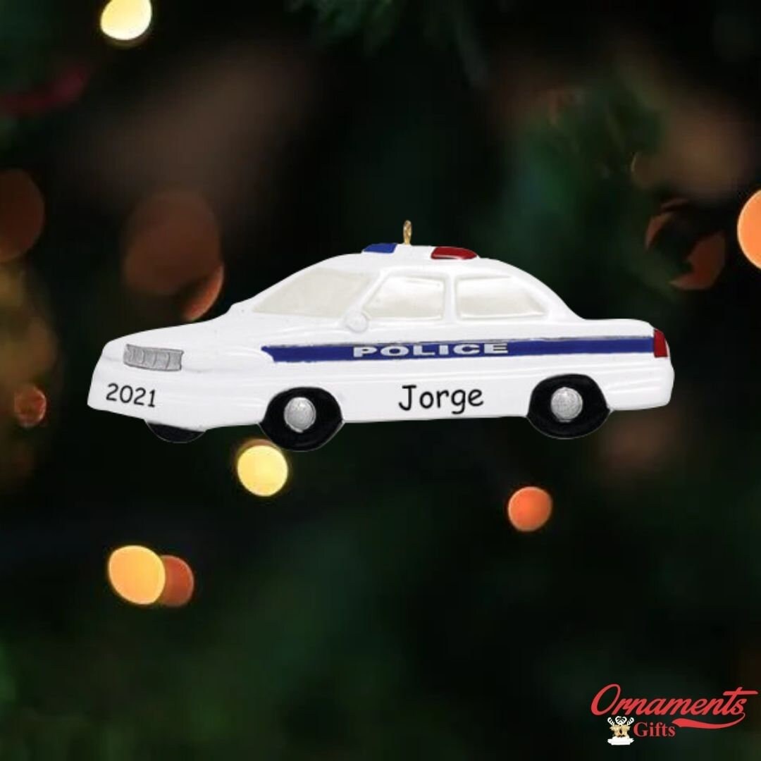 Pesrsonalized Police Car Christmas Tree Ornament, Hero Ornament, Gifts ...