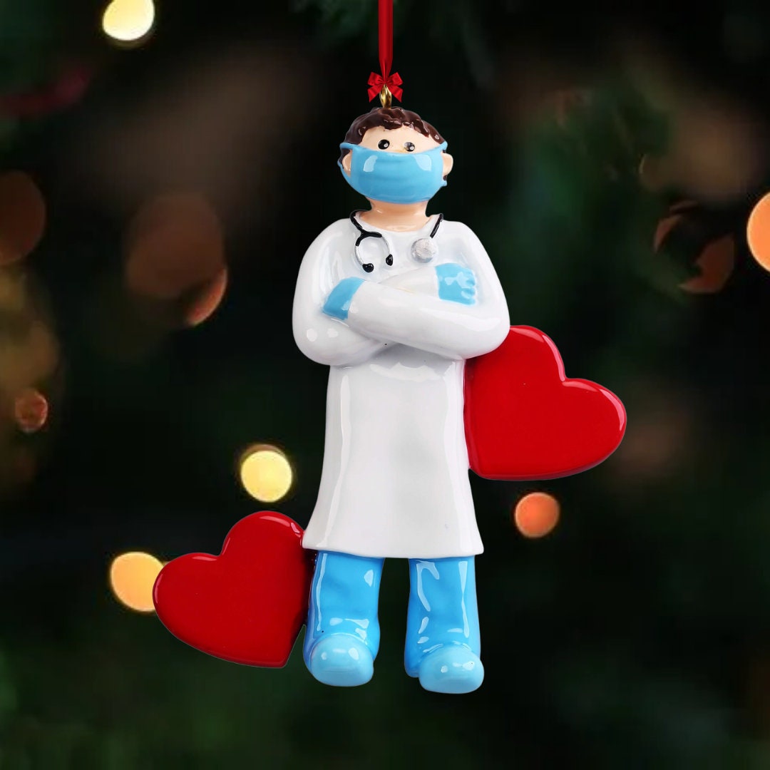 Quarantine PPE Doctor Christmas Tree Ornament - Presonalized Ornaments ...