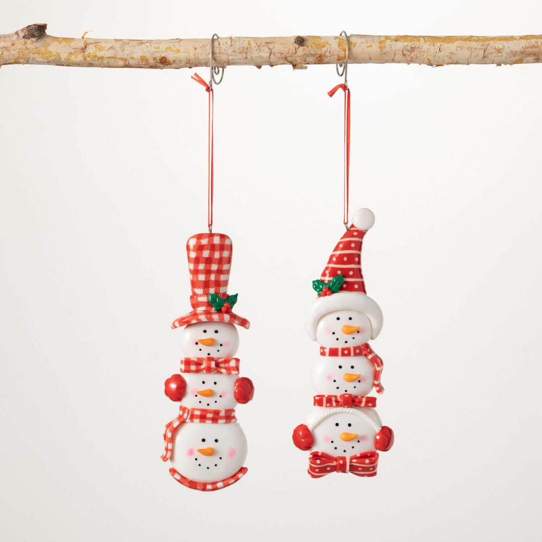 STACKED SNOWMEN ORNAMENT, Snowman Christmas Tree Ornament, Ornaments ...