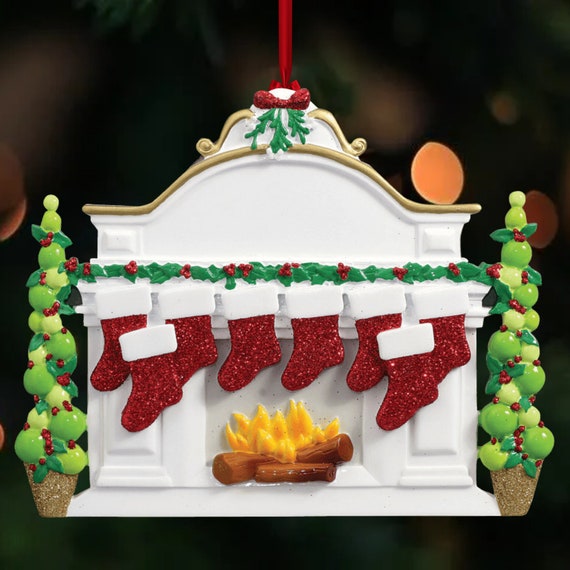 Mantle Table Top Family of 8 Personalized Ornament Mantle - Etsy