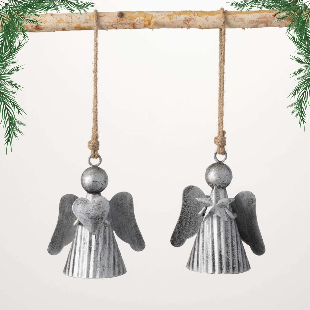 RUSTIC METAL ANGEL Ornaments, Christmas Tree Ornament, Christmas ...