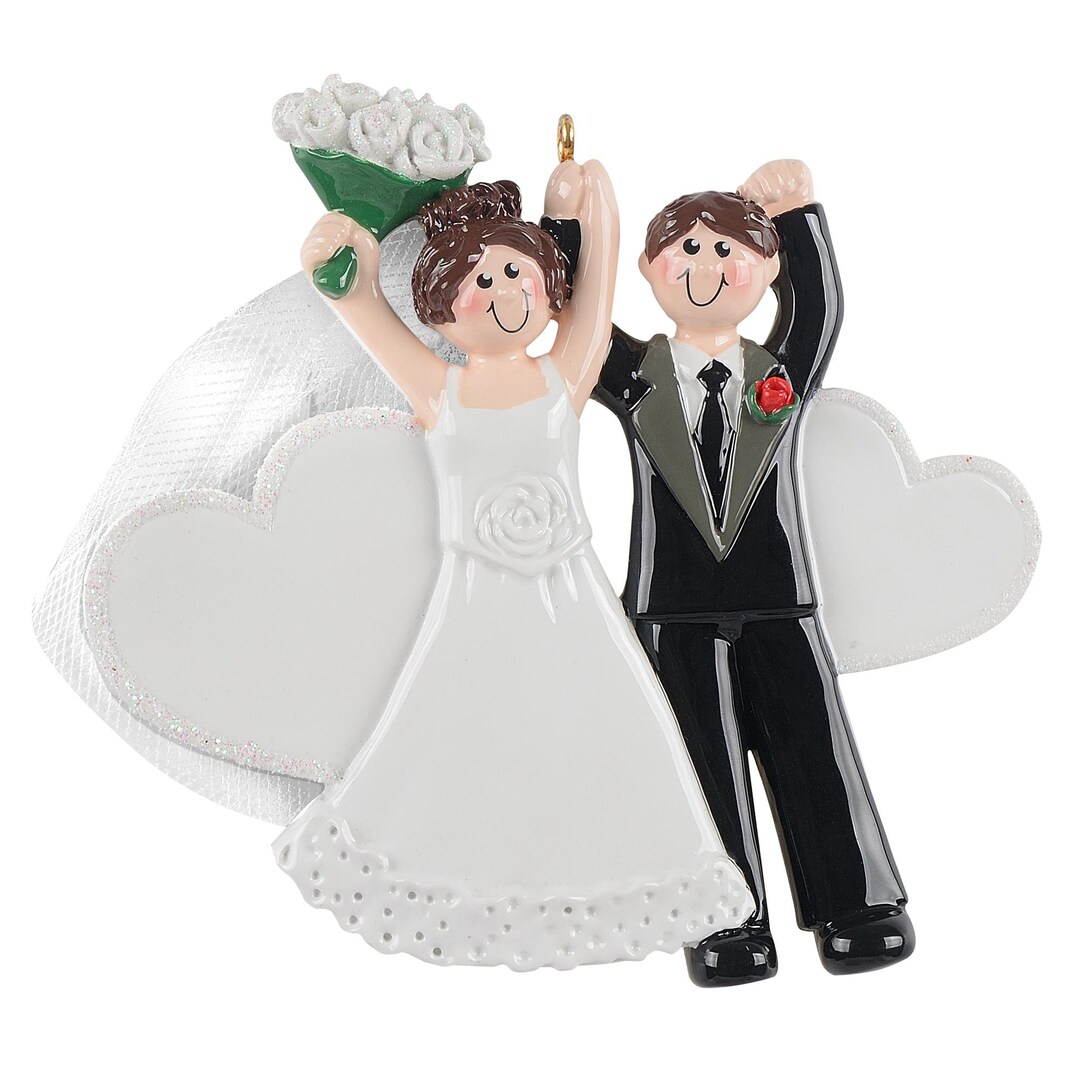 Just Married Personalized Christmas Tree Ornament Wedding Couple ...