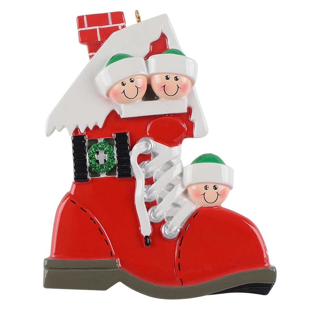 Shoe Family Series Personalized Ornaments, Family of 3, 4, 5, 6, Shoes ...